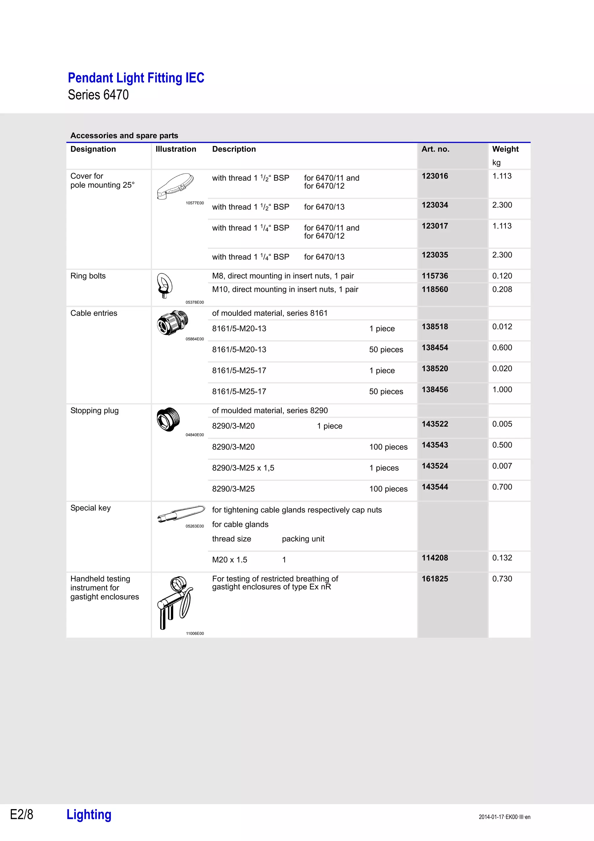 Stahl 6470 Pendant Light Fitting - ATEX Zone 1 Zone 2 Hazardous Area ...