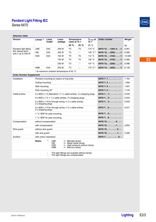 Stahl 6470 Pendant Light Fitting - ATEX Zone 1 Zone 2 Hazardous Area ...