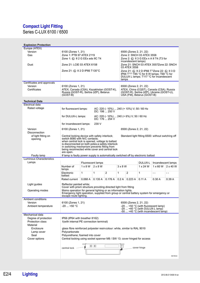 Stahl C-Lux 6500 Compact Light Fittings - ATEX Zone 1 Zone 2 Hazardous ...