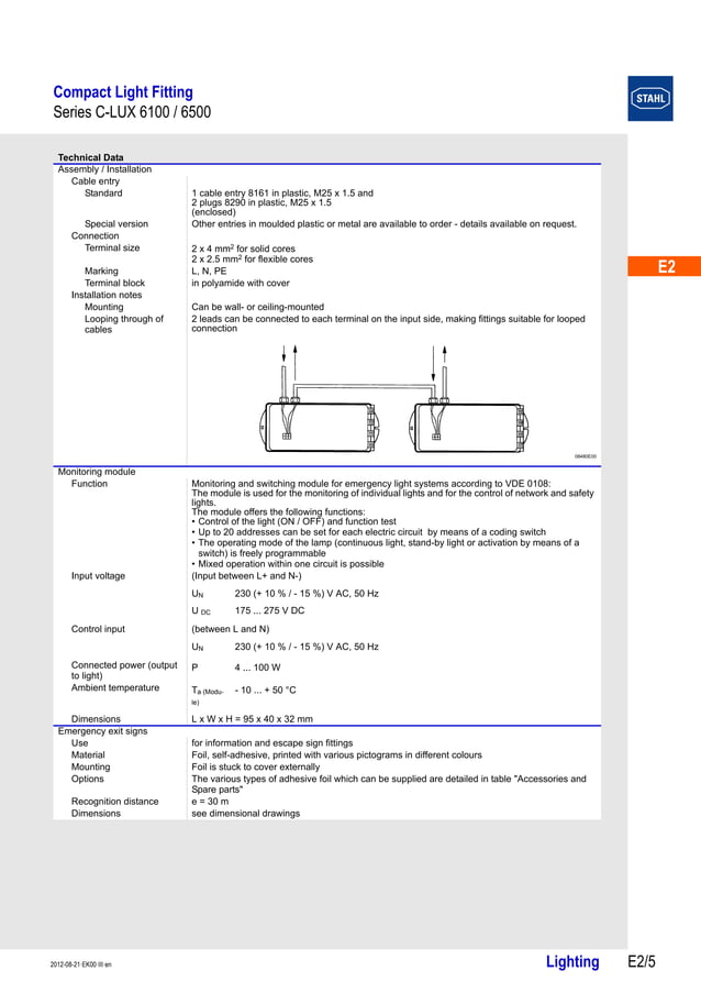 Stahl C-Lux 6500 Compact Light Fittings - ATEX Zone 1 Zone 2 Hazardous ...