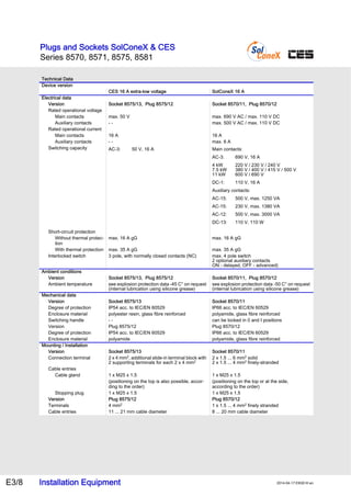 Stahl 8570, 8571, 8575, 8581 Plugs And Sockets - ATEX Zone 1 Zone 2 ...