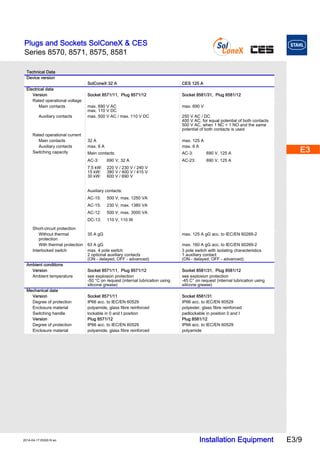 Stahl 8571 - 32Amp Plugs & Switched Sockets & Couplers Zone 1 & 2 (ATEX IECEx) | PDF