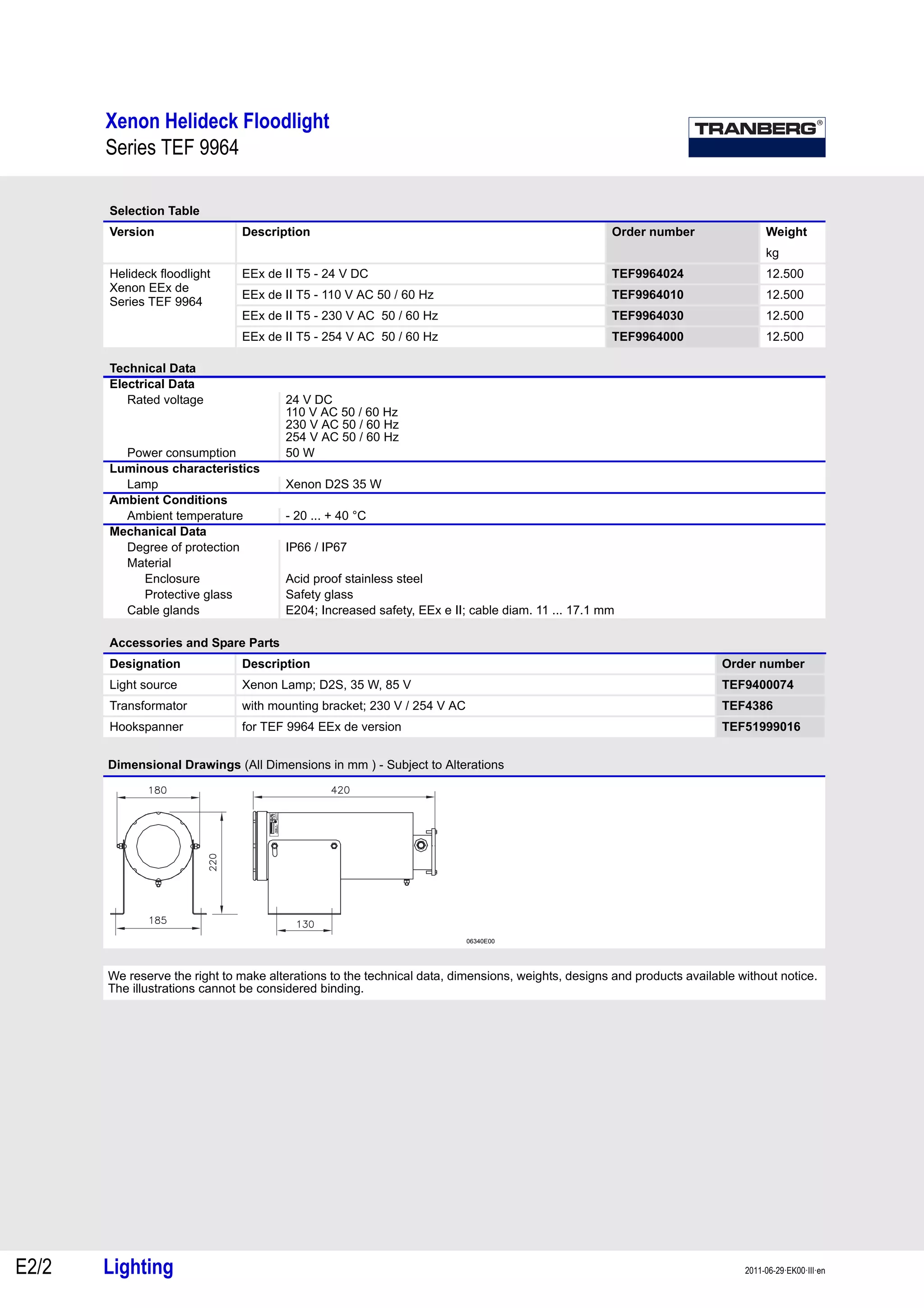 Stahl TEF 9964 Xenon Helideck Floodlight - ATEX Zone 1 Zone 2 Hazardous ...