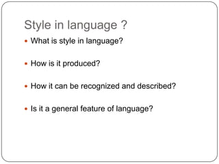 Stailistiks ppt | PPTX