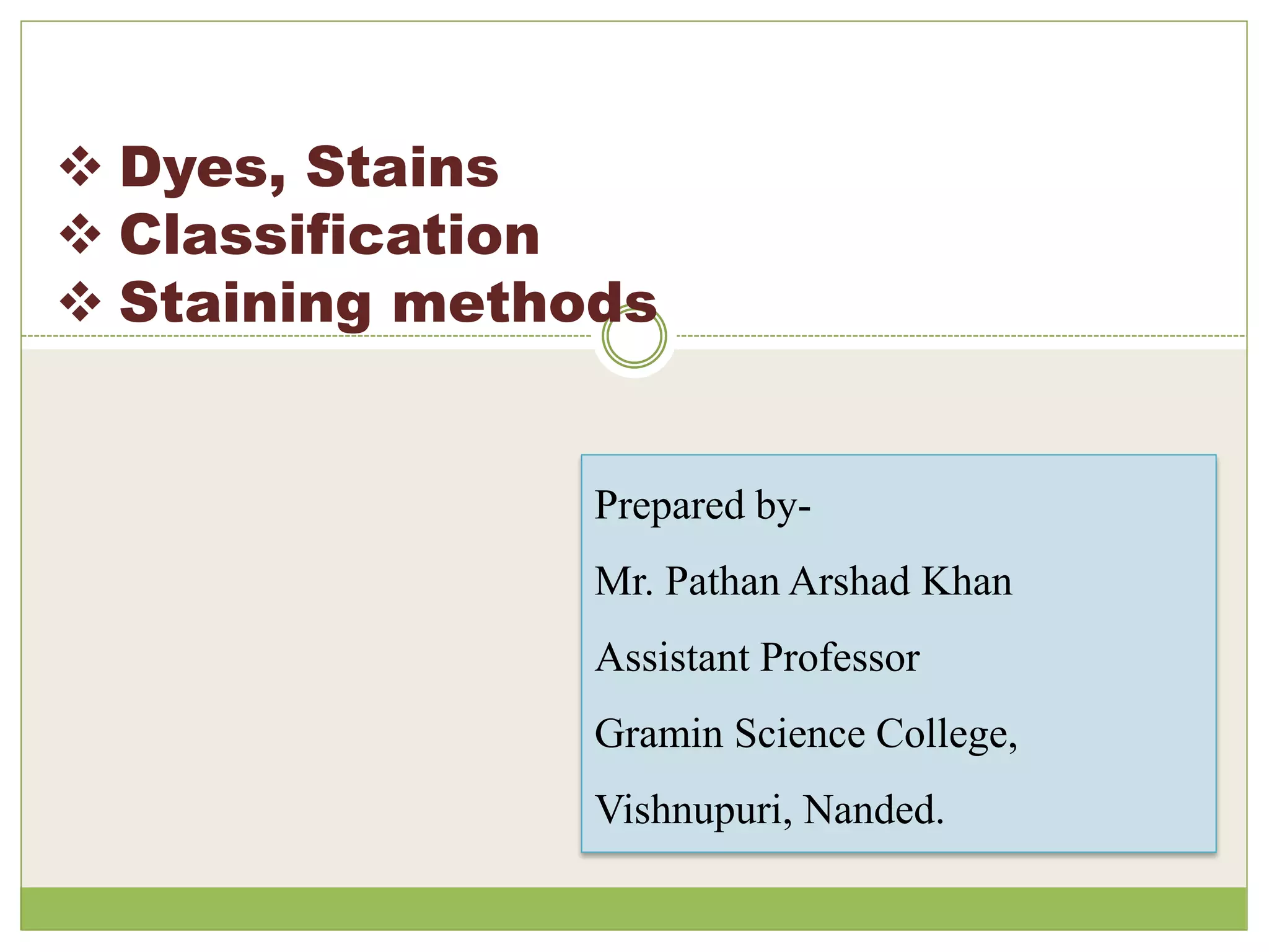 Staining of Bacteria | PDF
