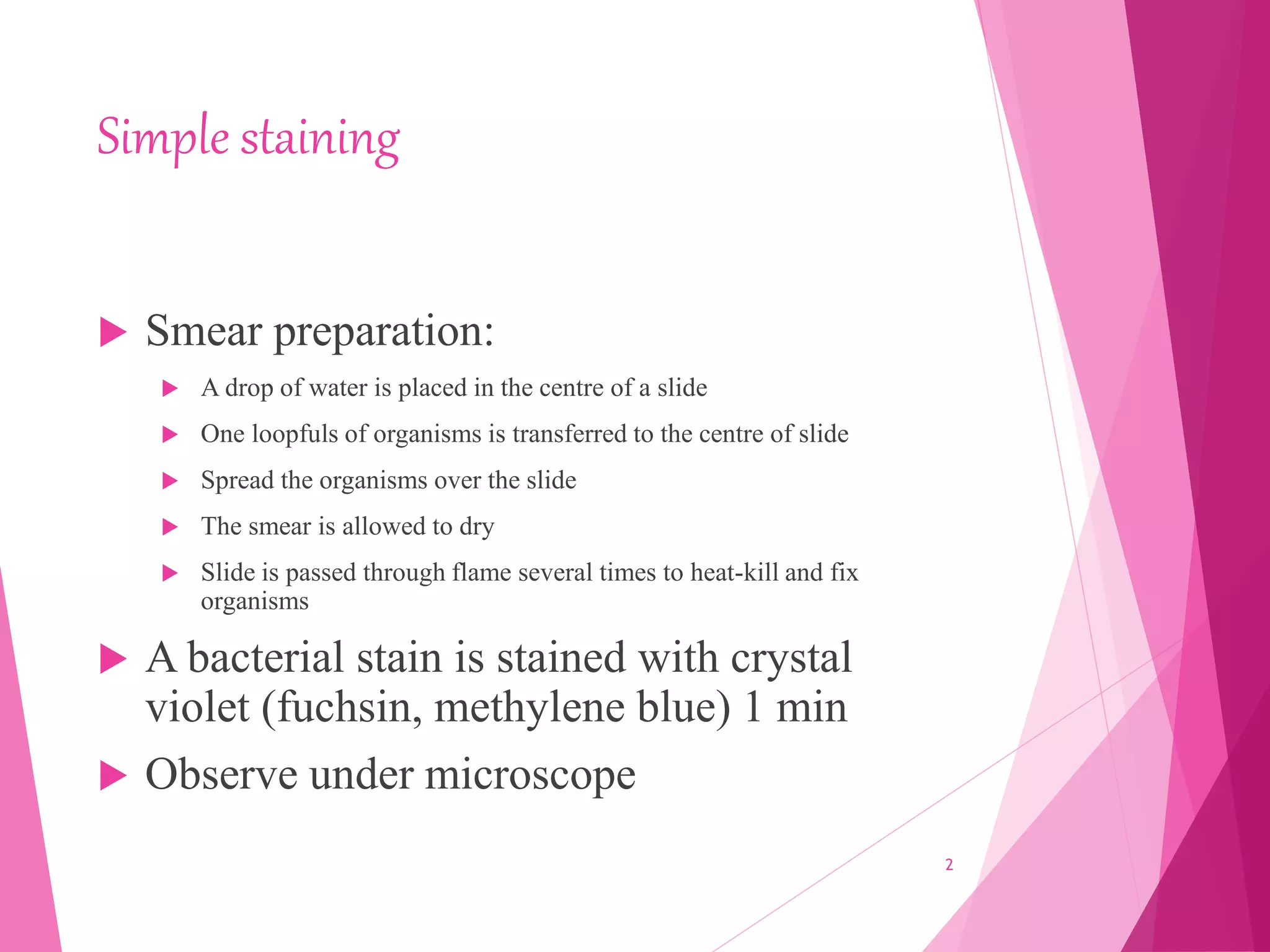 Staining- Pharmaceutical MIcrobiology | PPTX