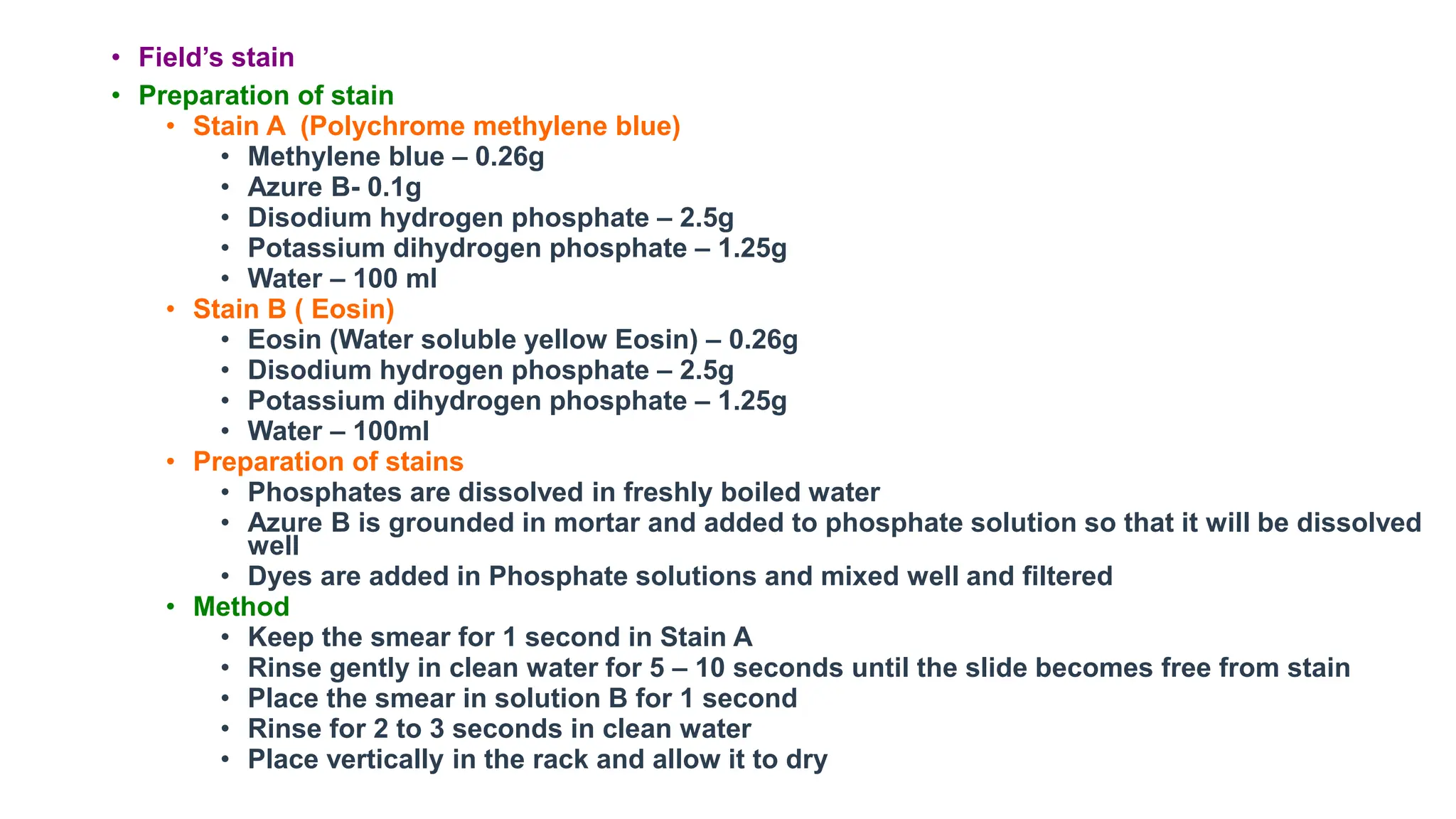 Stains and staining procedures in Pathology pptx | PPT