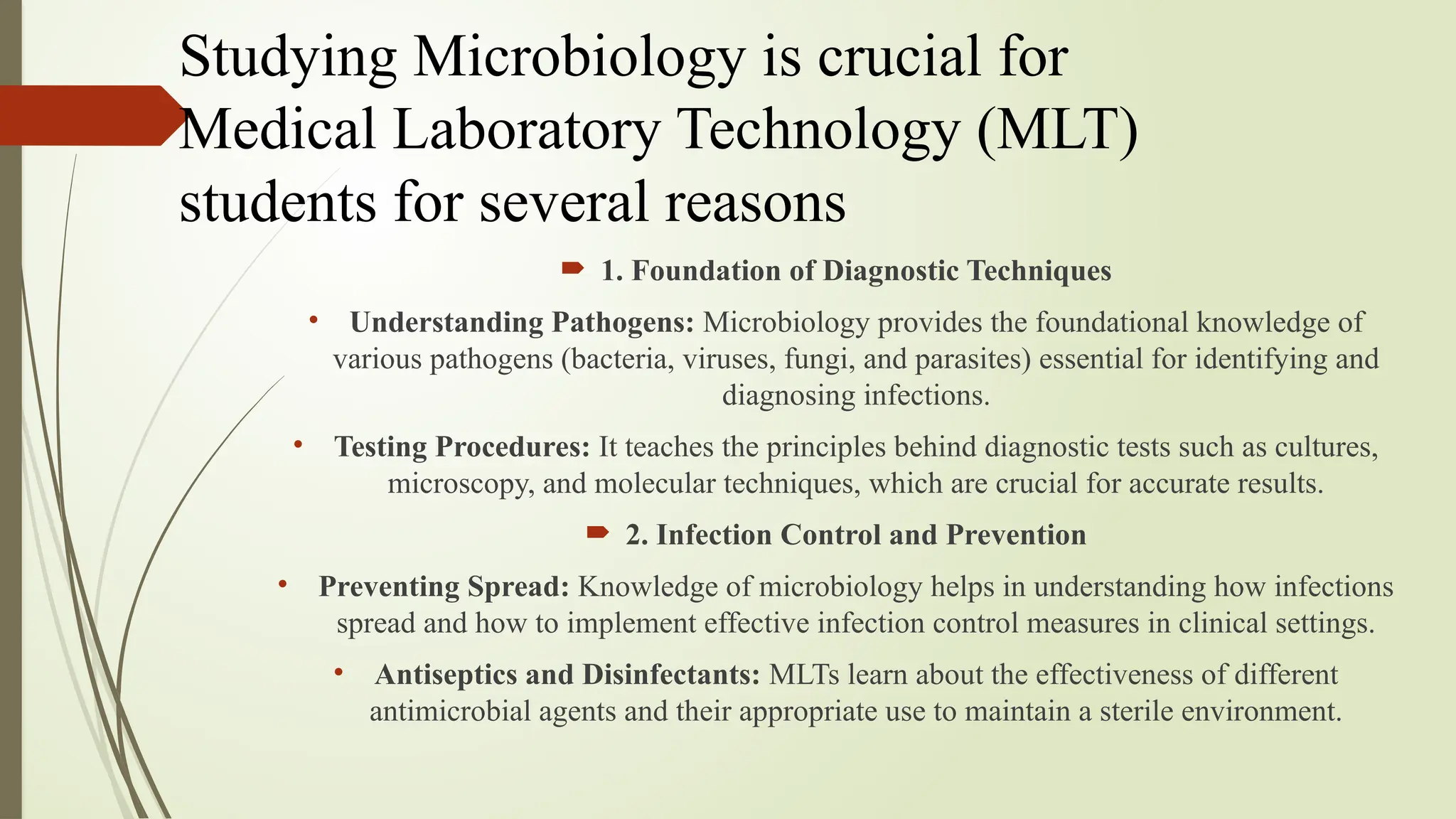 IMPORTANCE OF STUDYING MICROBIOLOGY IN MEDICAL LABORATORY STUDENTS ...