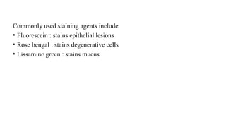 Dyes/Staining Agents used in Ophthalmology | PPTX