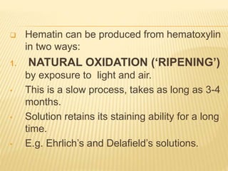 Staining by hematoxylin and eosin | PPTX