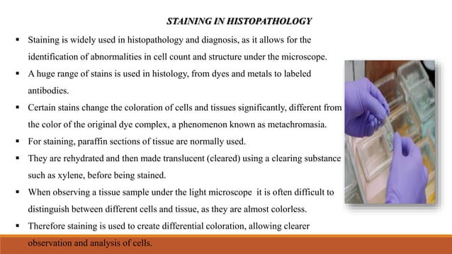 Histopathology staining method | PPTX | Blood Disorders | Diseases and ...