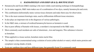 Histopathology staining method | PPTX