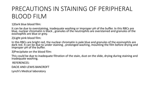 STAINING | PPTX | Blood Disorders | Diseases and Conditions