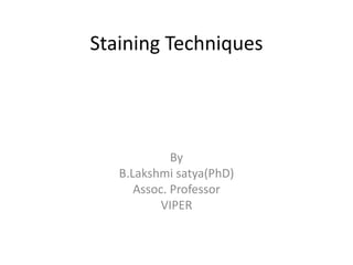 Staining techniques | PPT