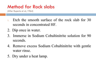 Staining Techniques presentation for igneous rock | PPT