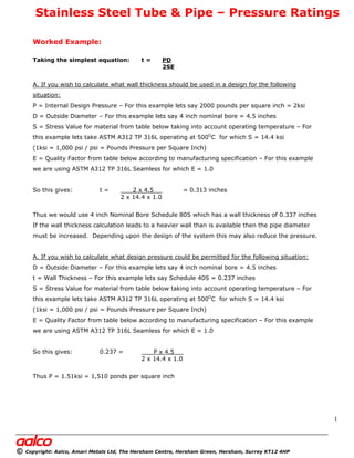 Stainless steel pressure-ratings | PDF