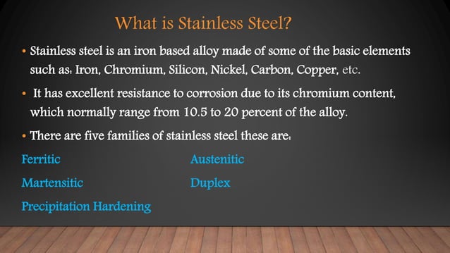 Stainless steel | PPTX | Chemistry | Science