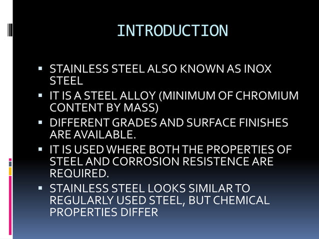 Stainless Steel | PPTX | Chemistry | Science