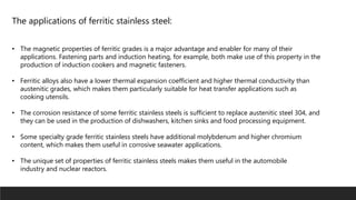 STAINLESS STEEL types and usage | PDF