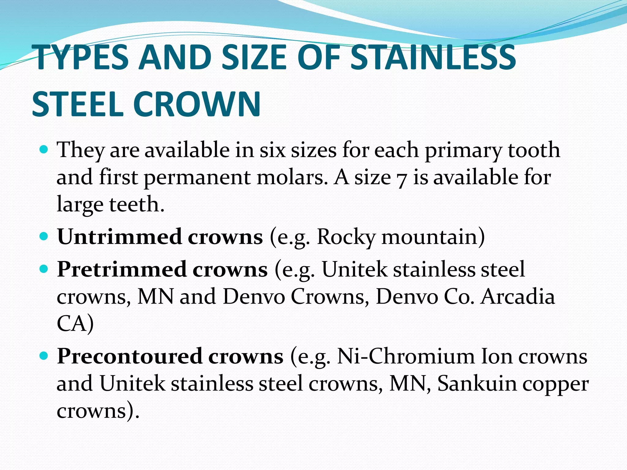 Stainless steel crowns | PPTX