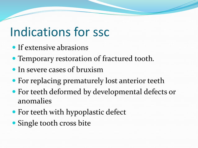 Stainless steel crowns | PPTX | Dental Health | Diseases and Conditions