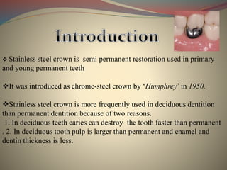 Stainless steel crowns | PPTX