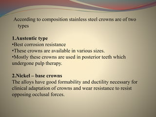 Stainless steel crowns | PPTX