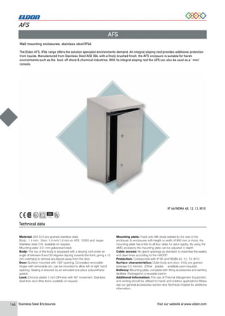 Stainless Steel Enclosures - Wall & Floor Mounted Electrical Enclosures ...