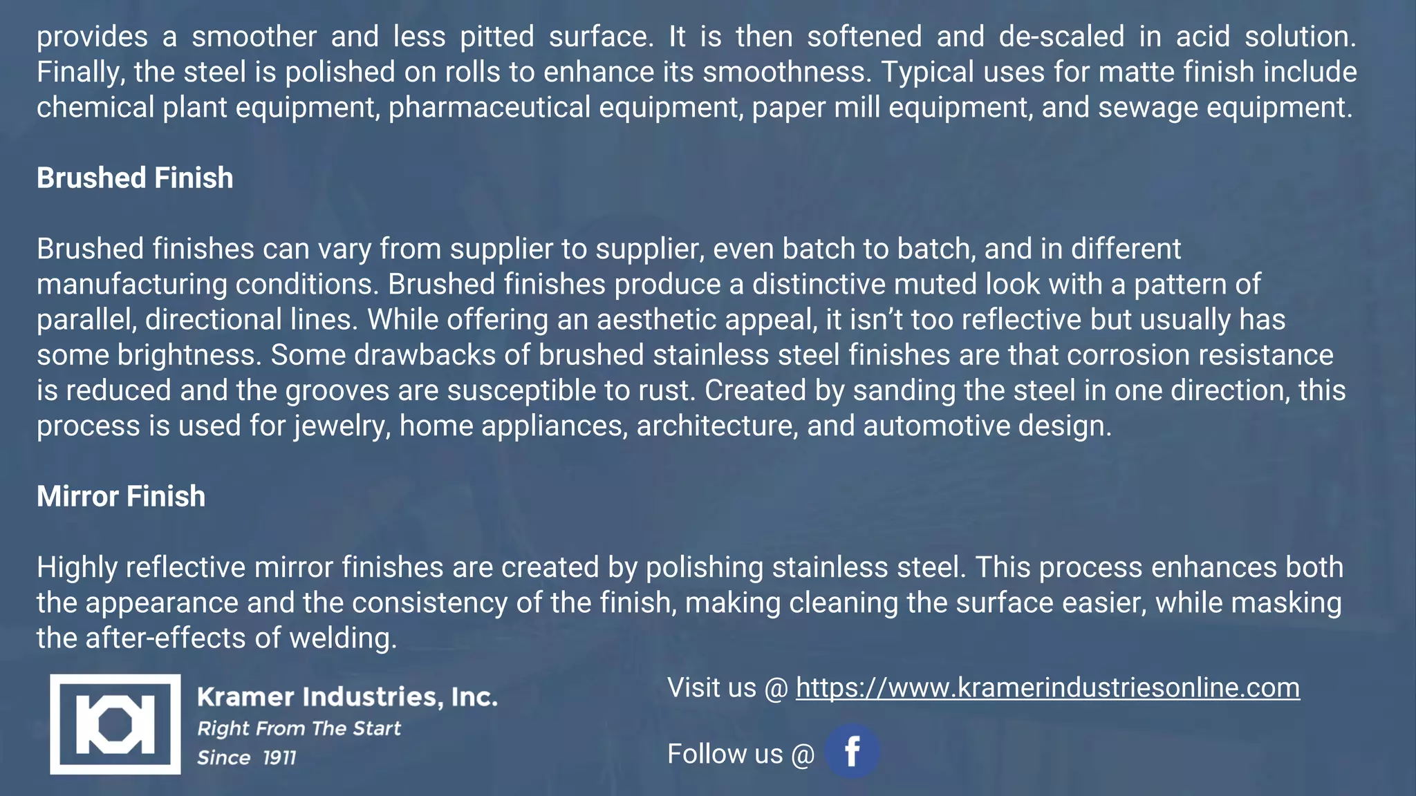 Stainless steel finishes | PDF