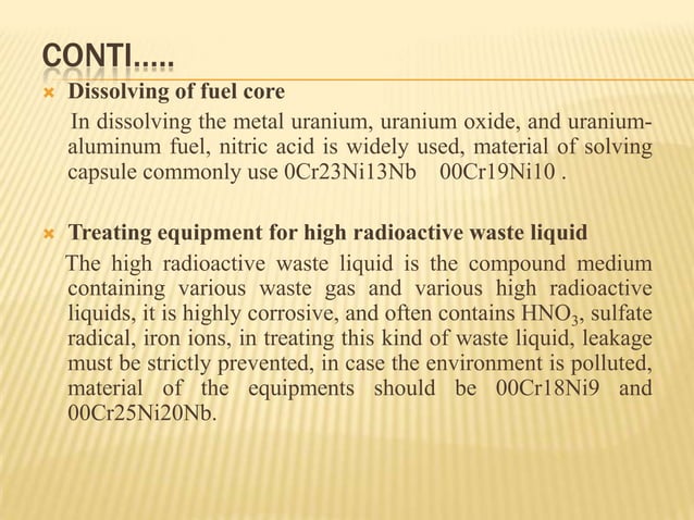 Stainless steel in nuclear | PPTX | Chemistry | Science