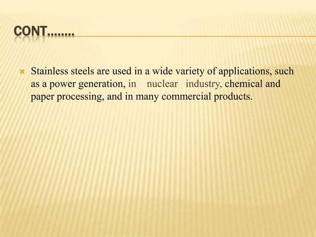 Stainless steel in nuclear | PPTX | Chemistry | Science