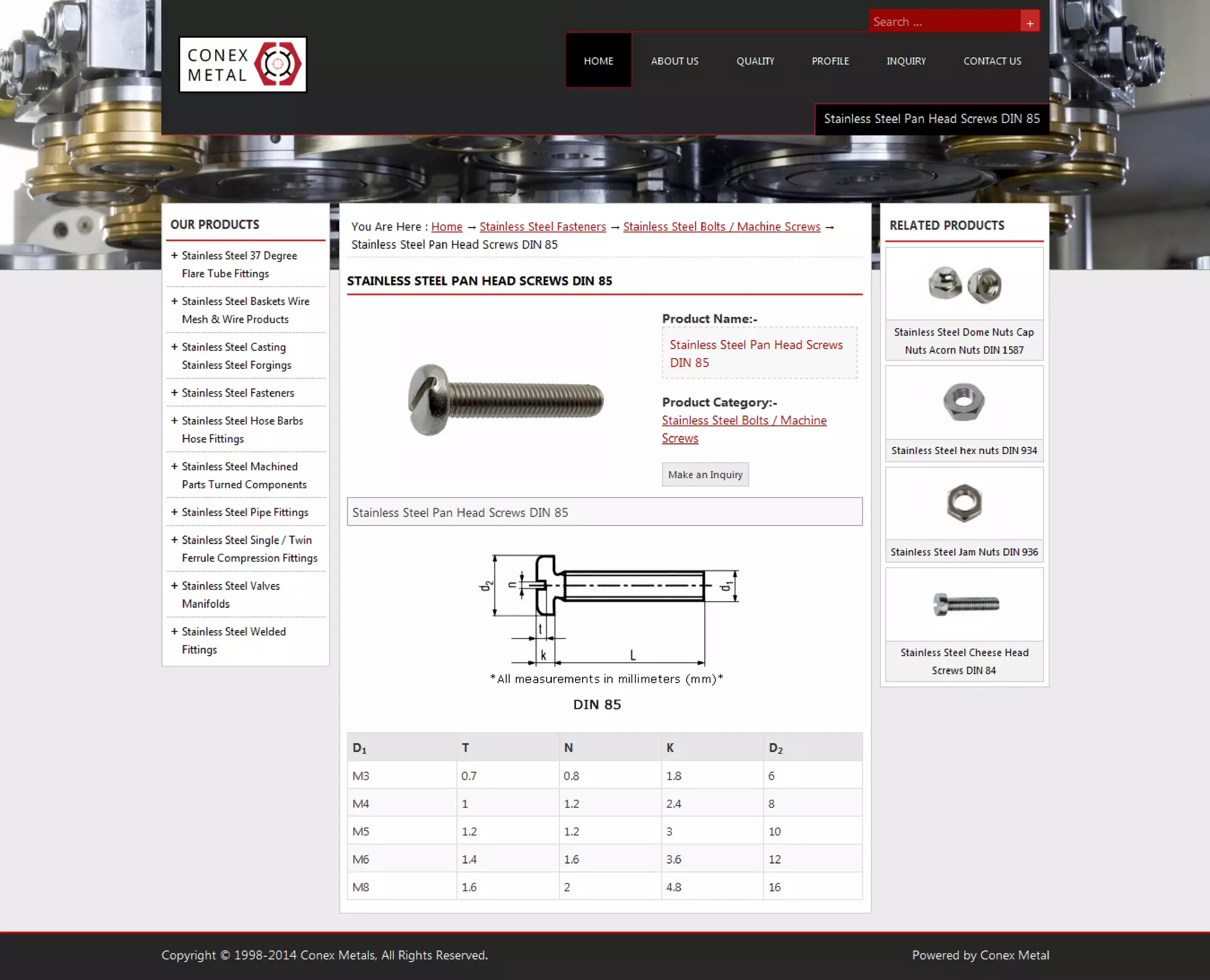 Stainless steel pan head screws din 85 | PDF