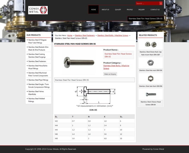 Stainless steel pan head screws din 85 | PPT