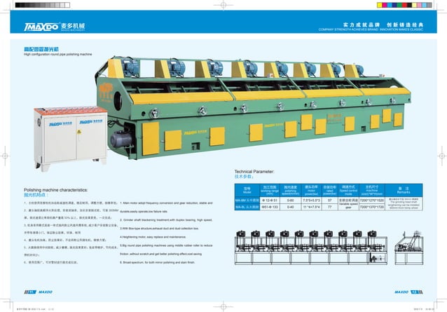 Stainless steel pipe polishing machine company - MaxDo Machinery | PPT