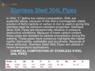 Stainless steel pipes | PPTX