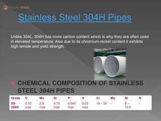 Stainless steel pipes | PPTX