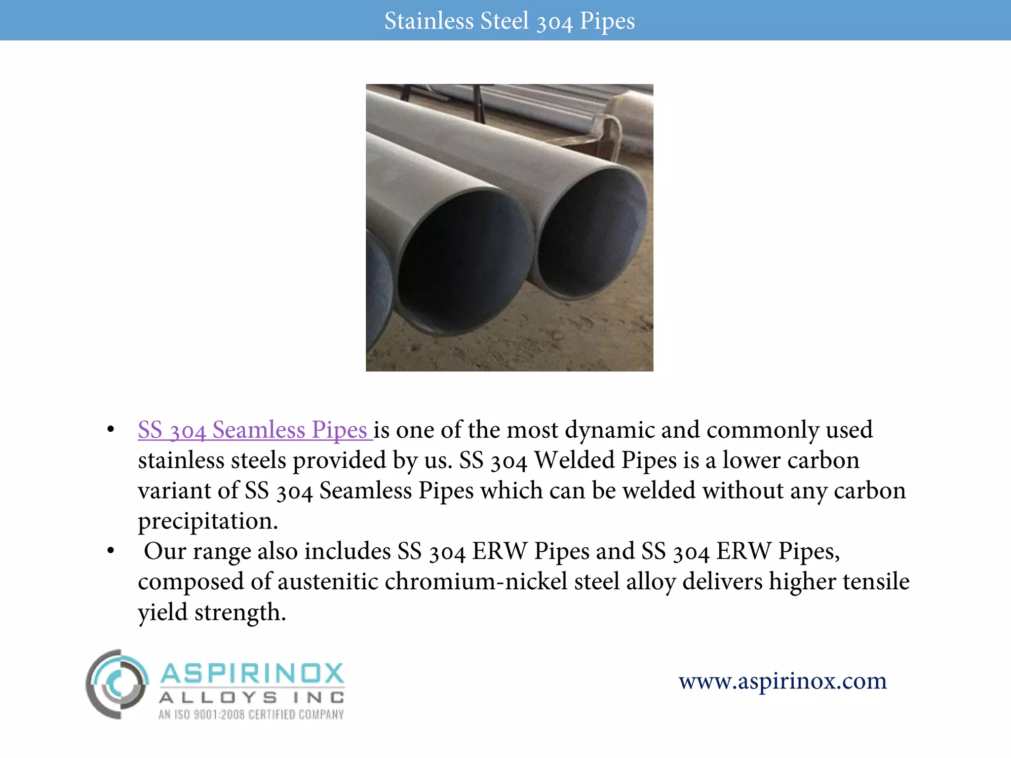 Stainless steel pipes grades | PDF