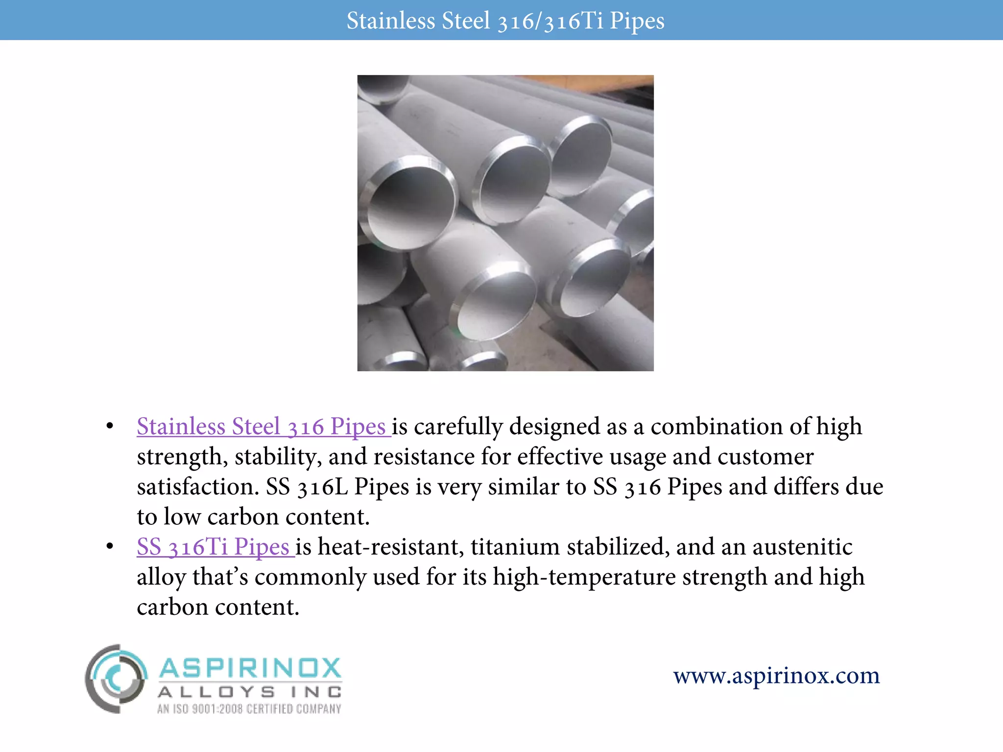 Stainless steel pipes grades | PDF