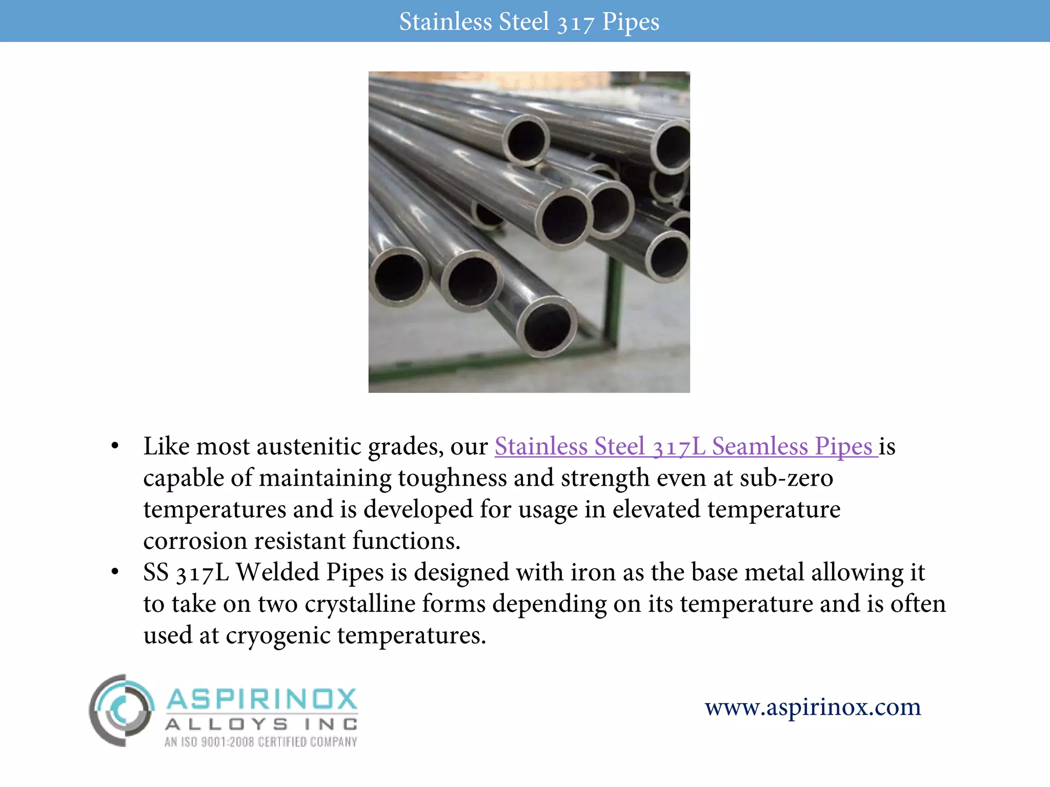Stainless steel pipes grades | PDF