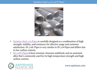 Stainless steel pipes grades | PPT