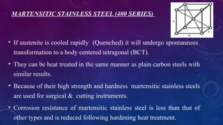 STAINLESS STEEL types properties and manufacturing | PPTX