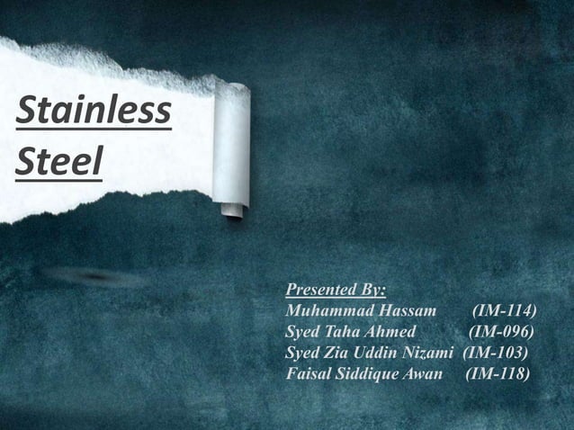 Stainless Steel Ppt