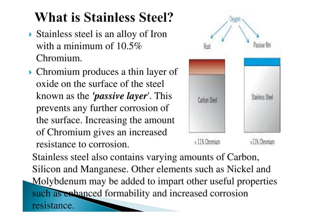 Stainless steel presentation | PDF | Chemistry | Science