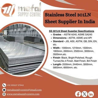 Stainless Steel Sheet | Stainless Steel 301LN Sheet | Stainless Steel ...