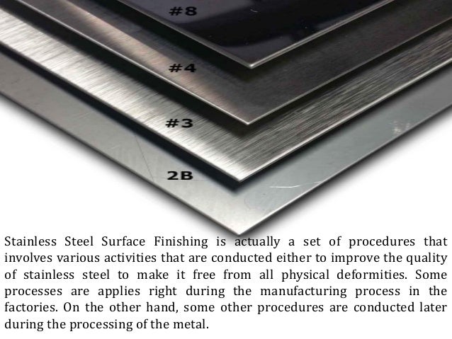 Stainless Steel Surface Finishing Procedures