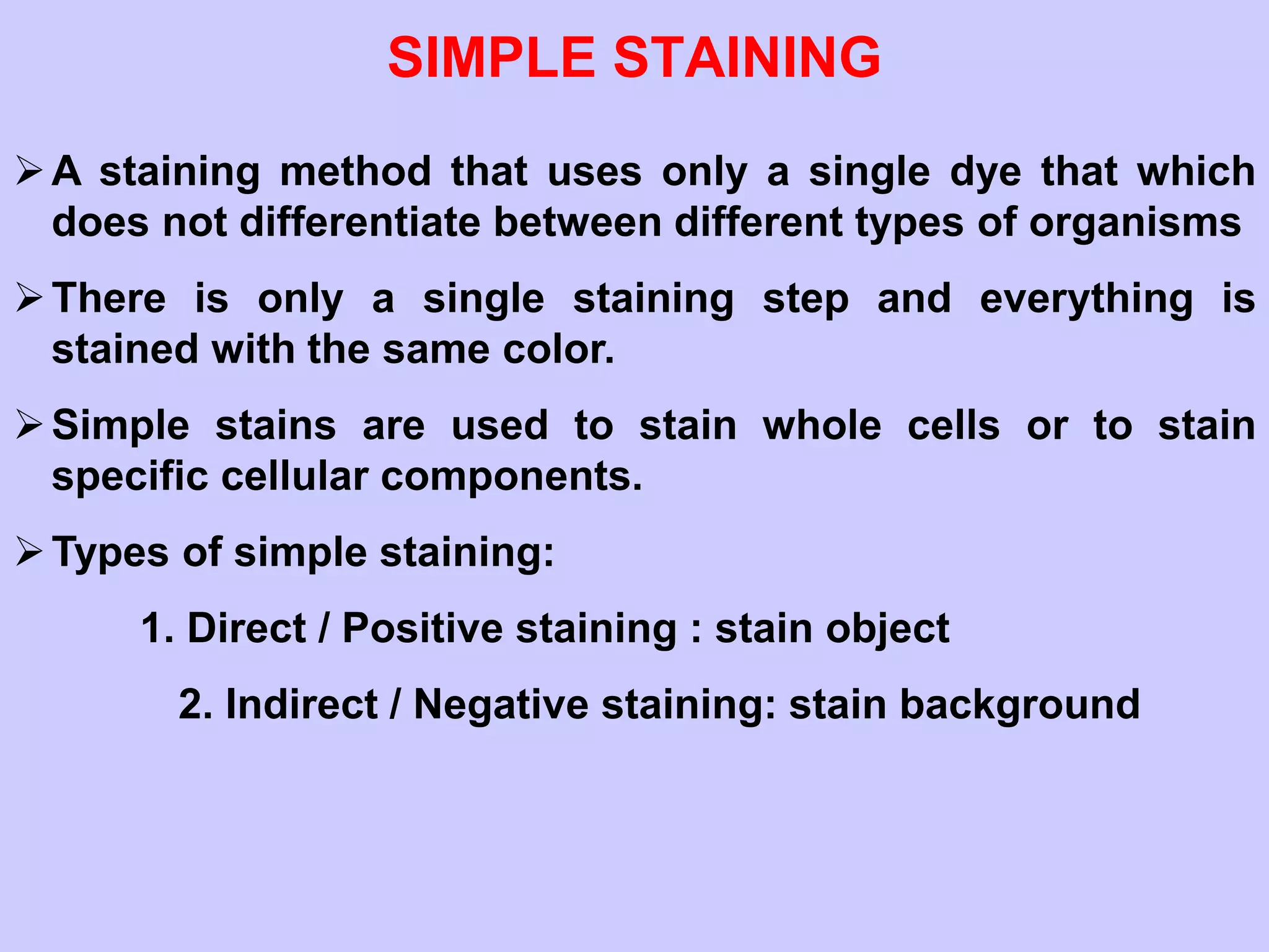 Types of staining techniques in microbiology | PDF