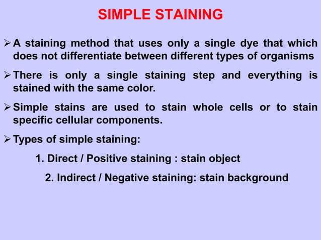 Types of staining techniques in microbiology | PDF