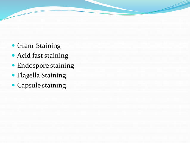 Stains and staining techniques | PPTX | Chemistry | Science
