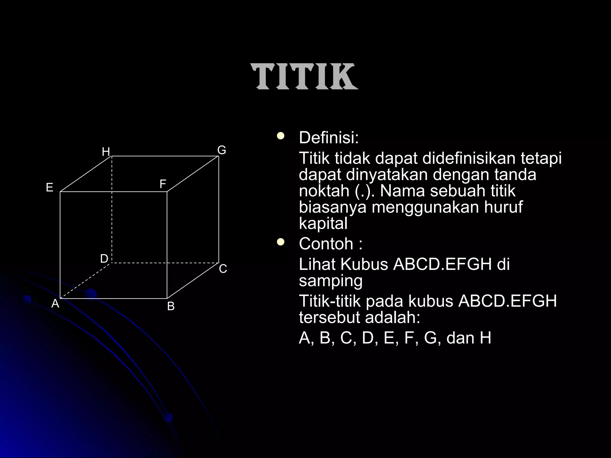 Stain zawiyah cot kala 2010 geometri bidang ke 4 pengertian titik garis ...