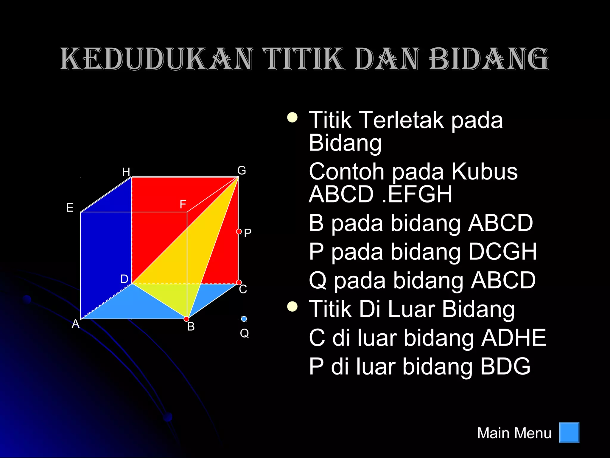 Stain zawiyah cot kala 2010 geometri bidang ke 4 pengertian titik garis ...